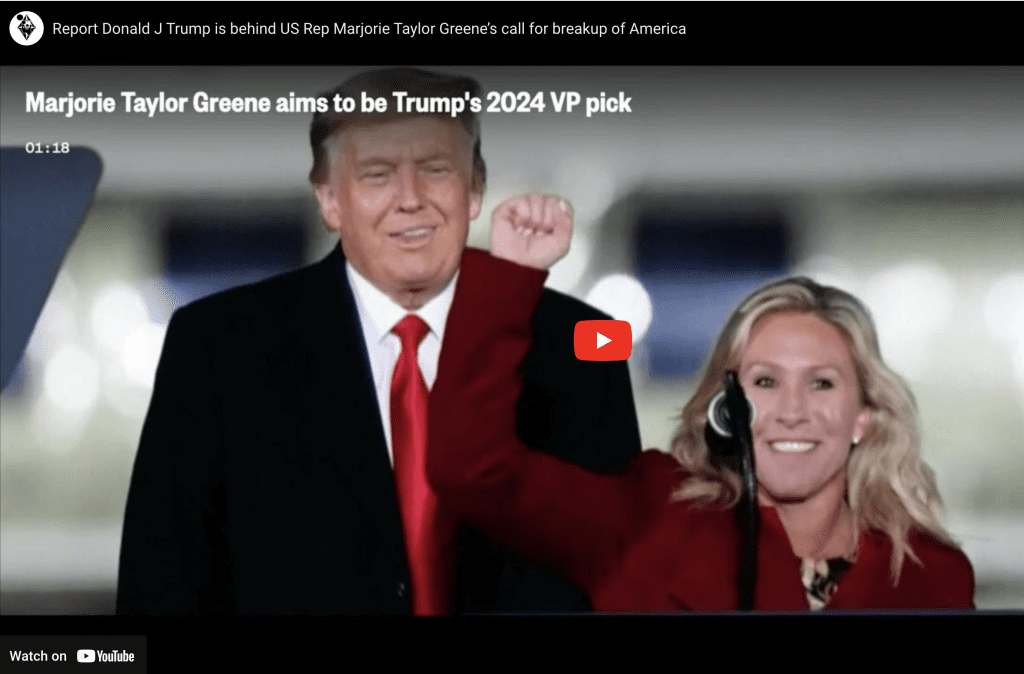 Report - Donald J. Trump is behind US Rep. Marjorie Taylor Greene’s ...